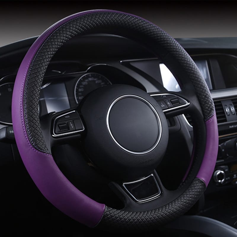 Housse de volant de voiture avec motif à carreaux - Grimit